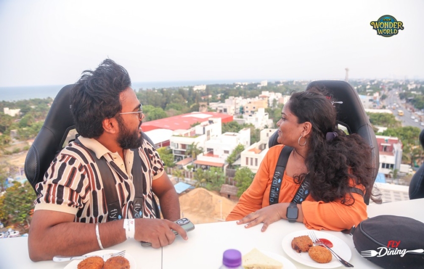 Fly Dining adventure in Chennai at VGP Wonder World, ECR, Chennai